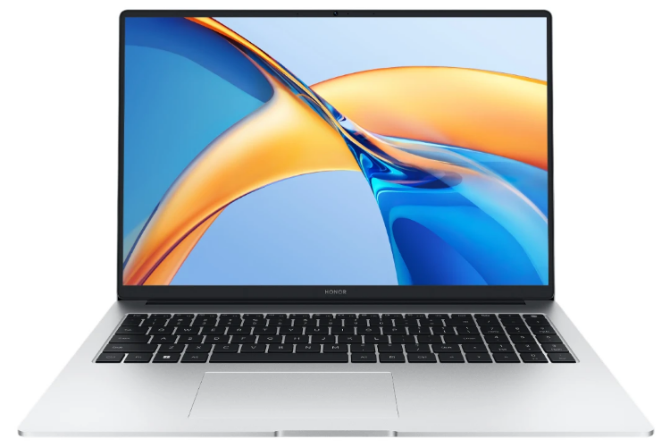 Ноутбук HONOR MagicBook X16 Ryzen 5 7640HS 4,3 ГГц, 16" FHD IPS, 16 ГБ, 2 ГБ, Radeon 760M, W11, silver