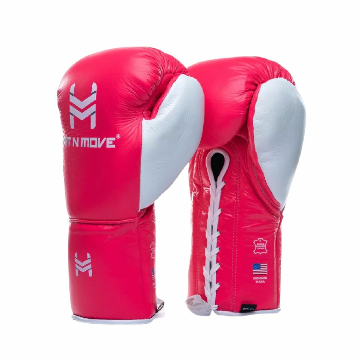 Перчатки боксерские HIT N MOVE Suvari Horse Hair Boxing Gloves (Lace up), 14 унций, розовые