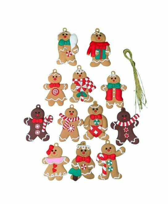 Набор украшений Пряничные человечки 12 шт