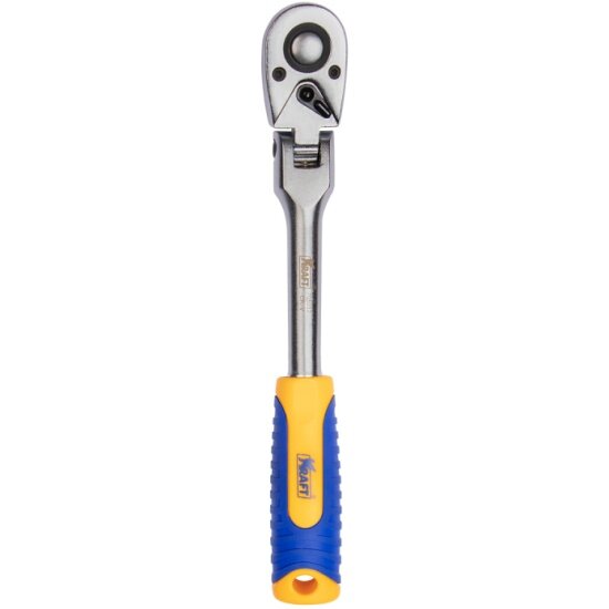 Рукоятка трещоточная Kraft KT 705032 1/2", удлиненная, шарнирная