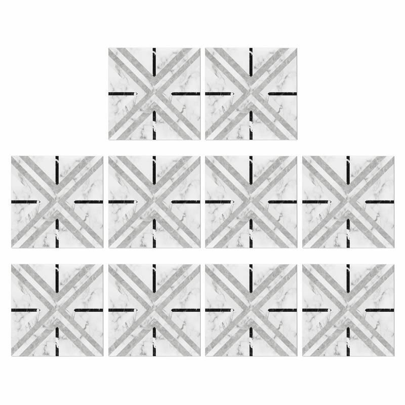 Самоклеящиеся наклейки для пола ПВХ 30x30 см, - 10 штук