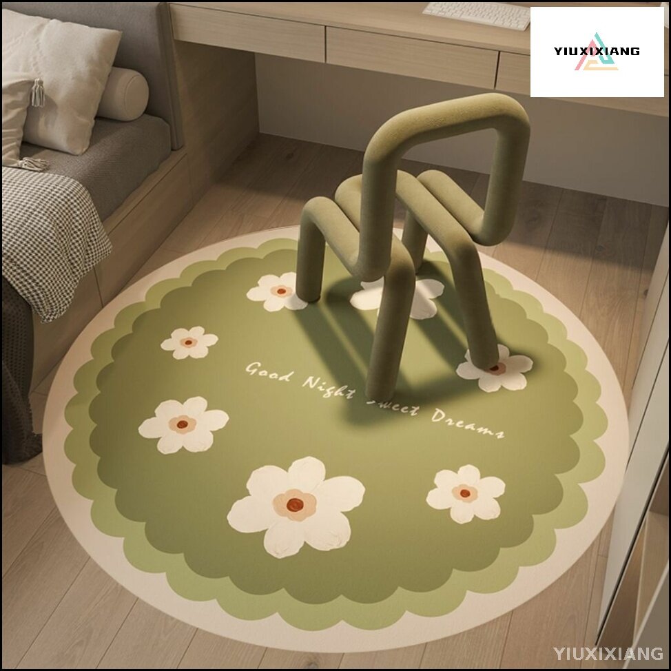 Эксклюзивный круглый коврик 80X80CM для офисного кресла с основой из резины
