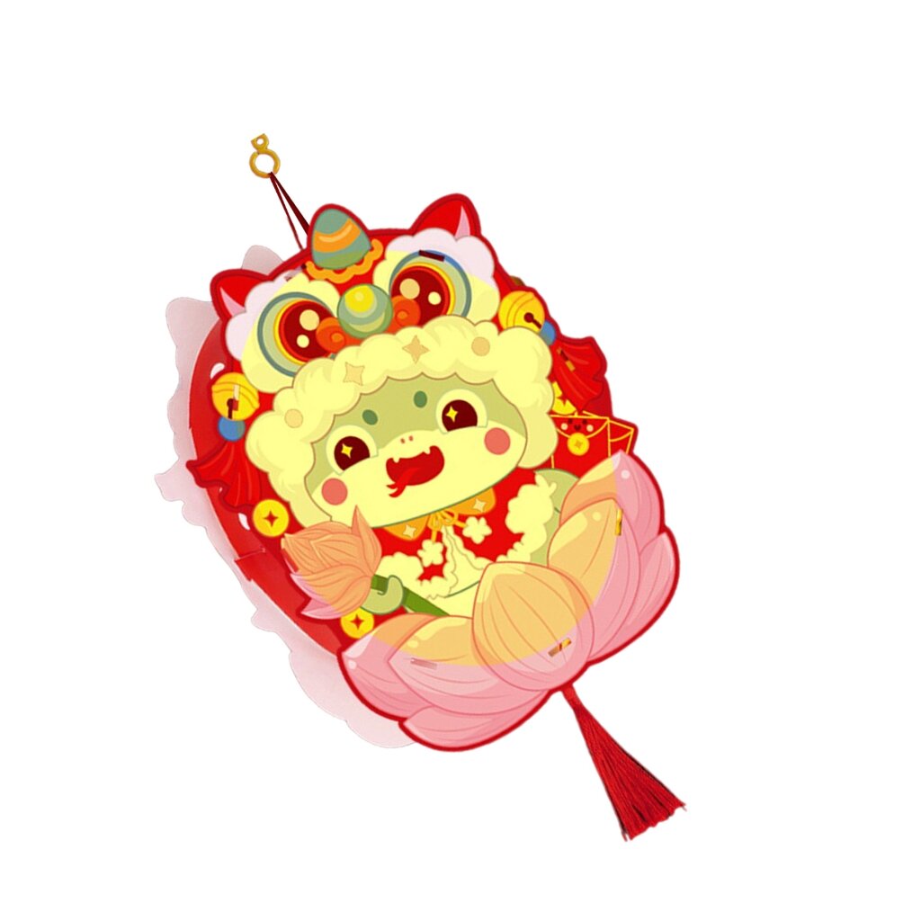 Год собрания змеиных фонарей, набор бумаги ручной работы, светодиод для детей для взрослых китайского весеннего фестиваля украшения