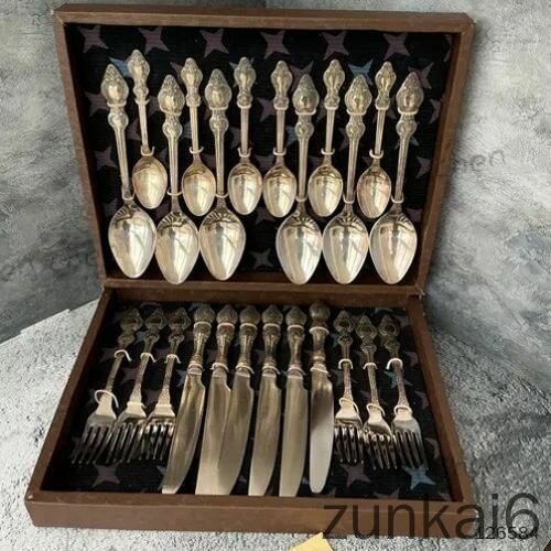 Набор столовых приборов 24 предм. серебристый