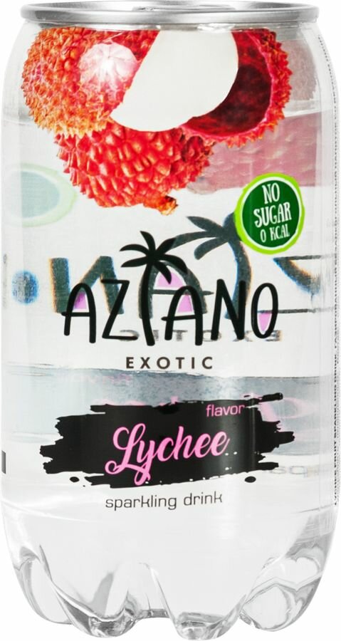 Напиток AZIANO Lychee газированный, 0.35л