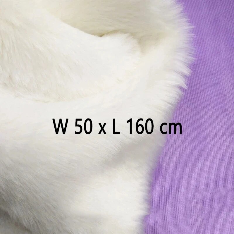 Искусственный мех белый 50x160 см