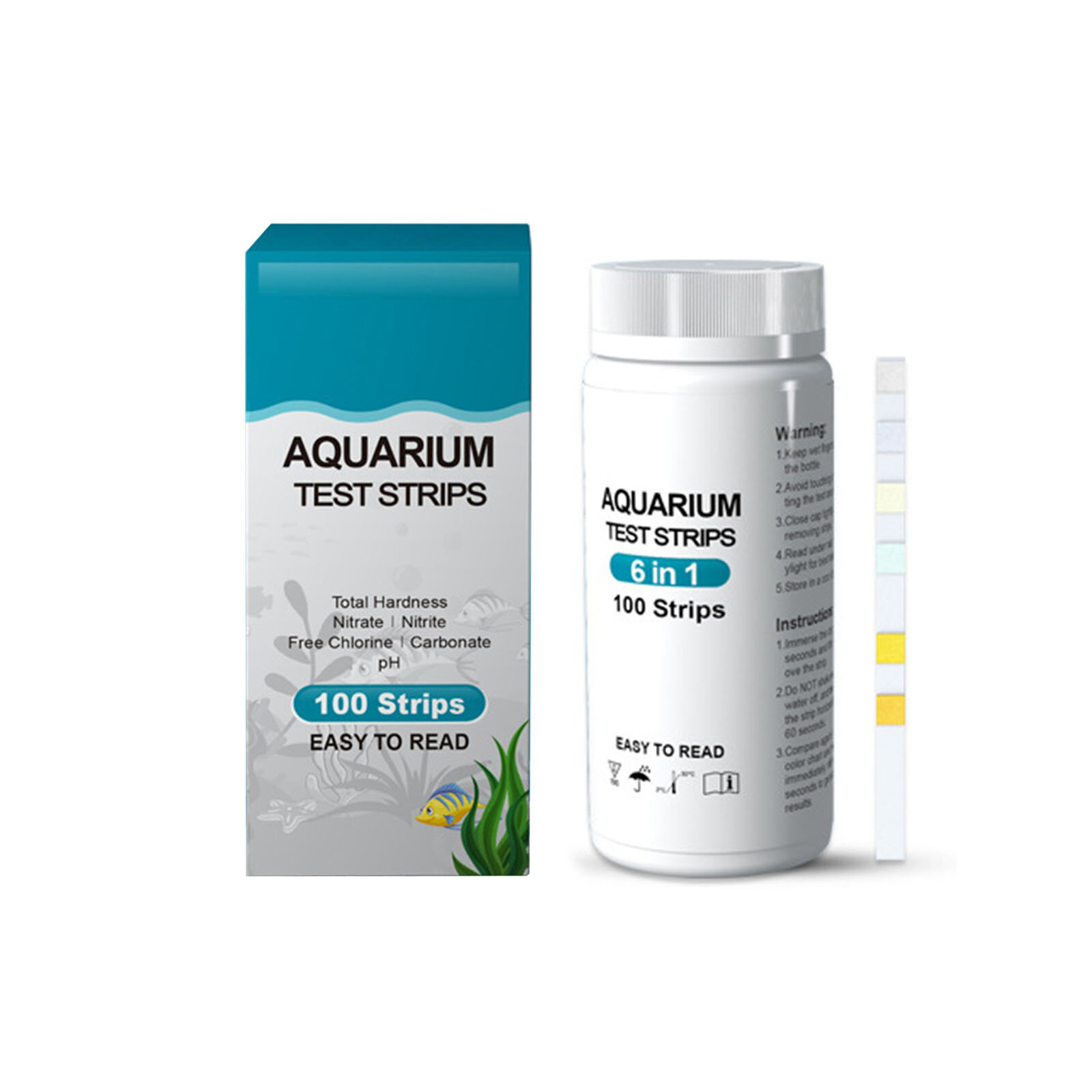 Аквариумные тест-полоски 6-в-1