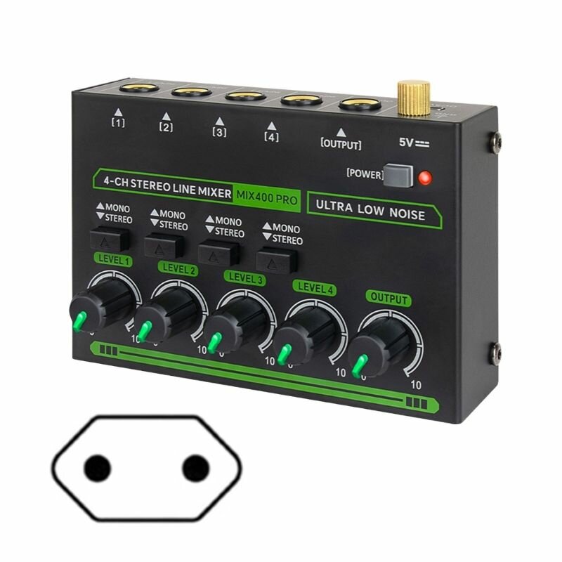 4-канальный стерео RGB аудиомикшер MAX400 PRO -европейский стандарт