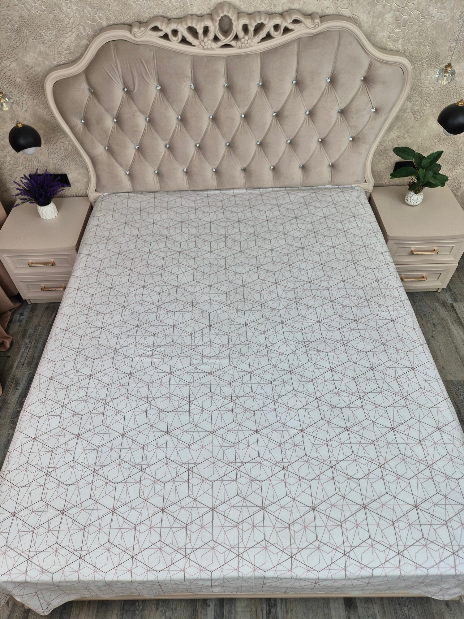 Простыня Поплин класическая Евро 220\240см. Хлопок 100% производство Иваново плотность 115 гр/м2