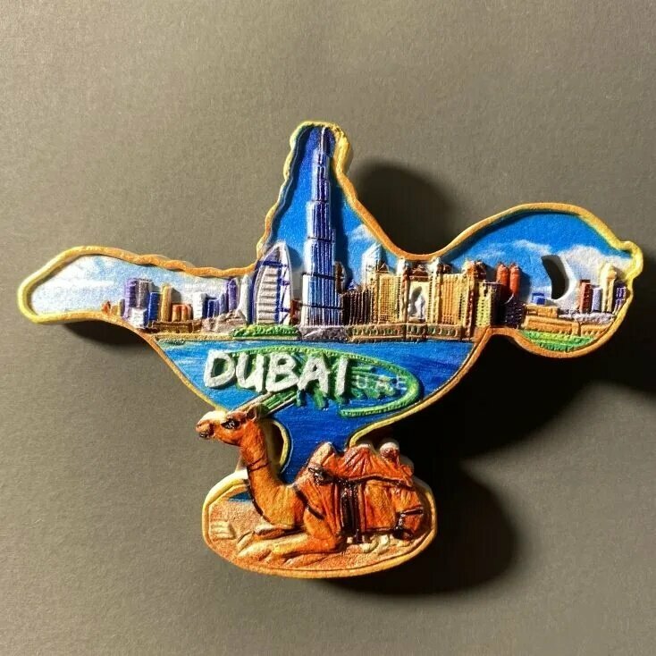 3D магнит Архитектура Дубая - Бурдж-Халифа и Бурдж-эль-Араб/Коллекционный предмет/Современный домашний декор