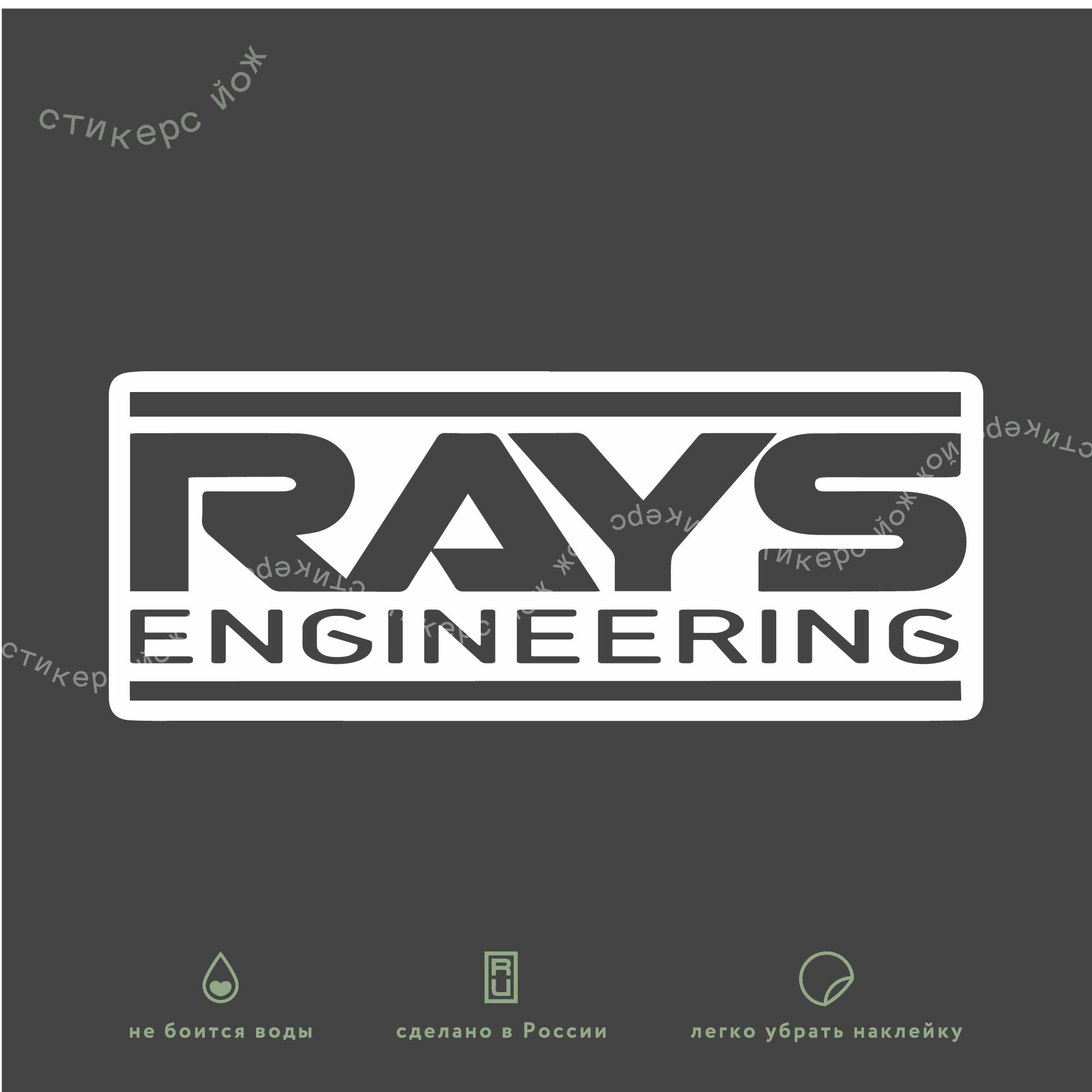 Наклейка "Rays engineering" 20х8 см