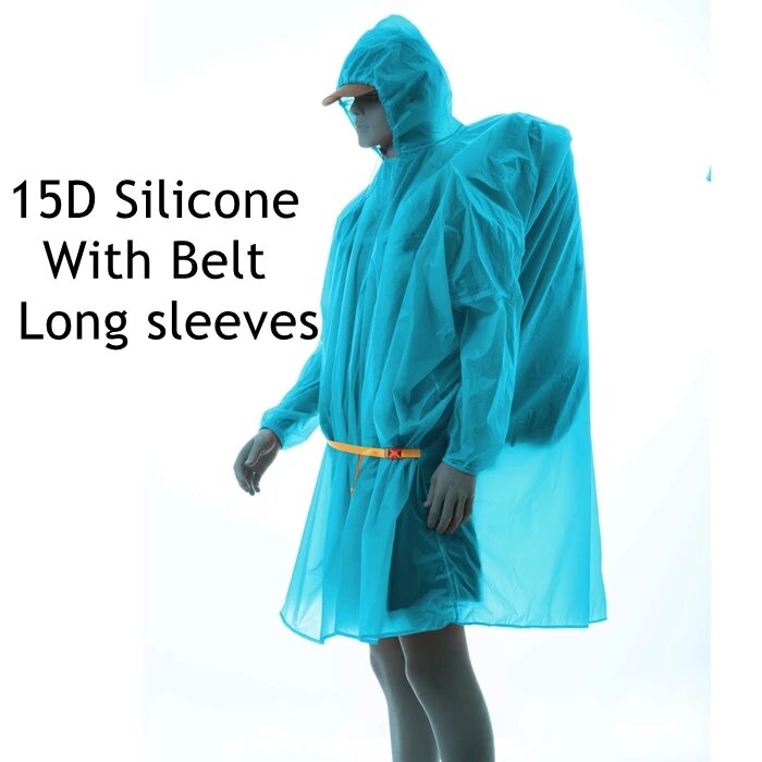 Дождевик 3F UL GEAR синий 15D Бирюзовый, 15D Blue Long