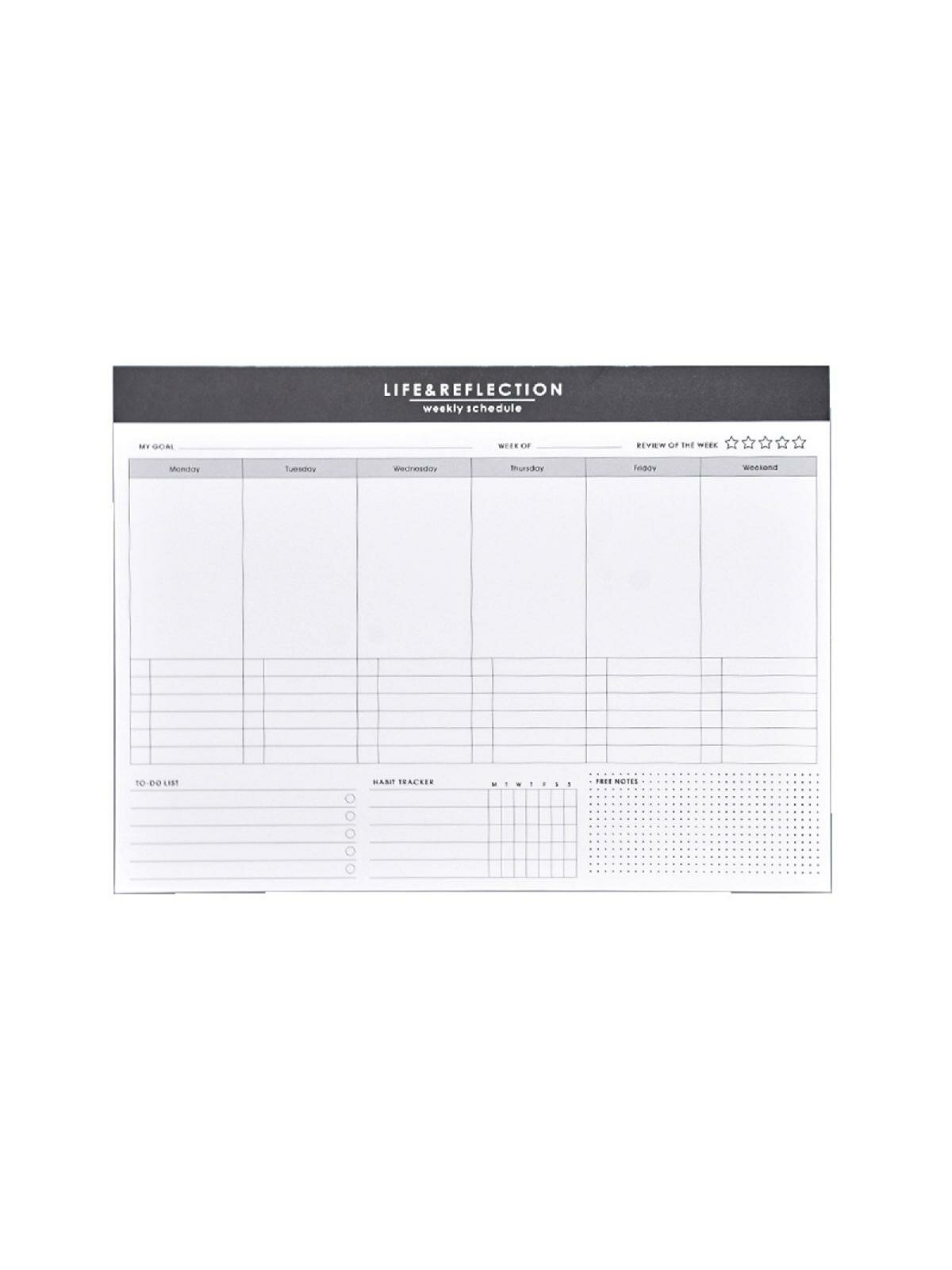 Еженедельный планировщик, органайзер, список дел, листы для планирования приема пищи, отрывной блокнот