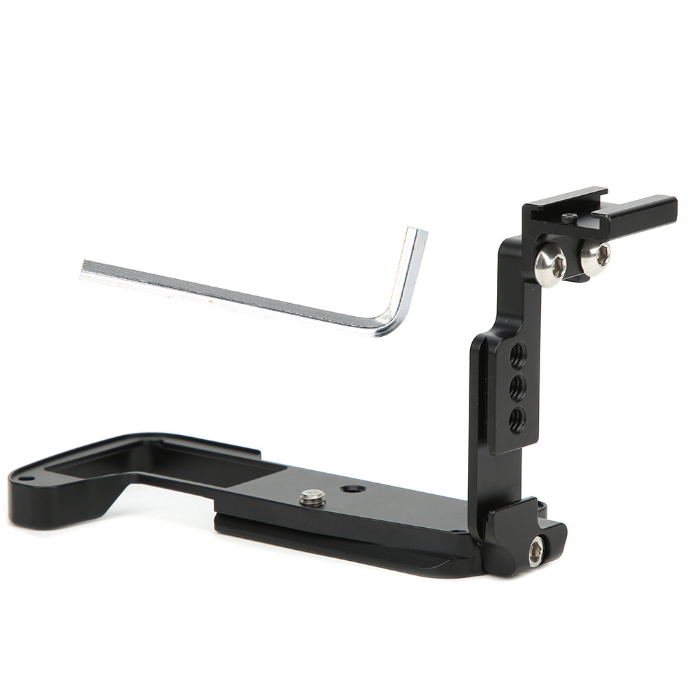 Quick Release L Plate Hand Grip Bracket with for ARCA Interface Cold Shoe Seat for Olympus E‑M1 II