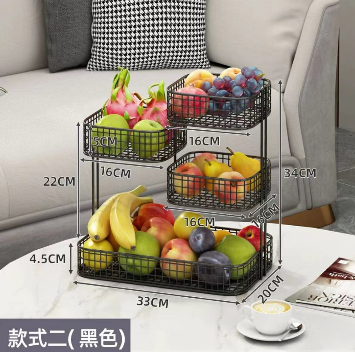 2026 Новейший стиль тарелки для дома, гостиной, стола, кофейного стола, декоративная тарелка, многослойная корзина, стеллаж для хранения, легкая роскошь, высококачественный