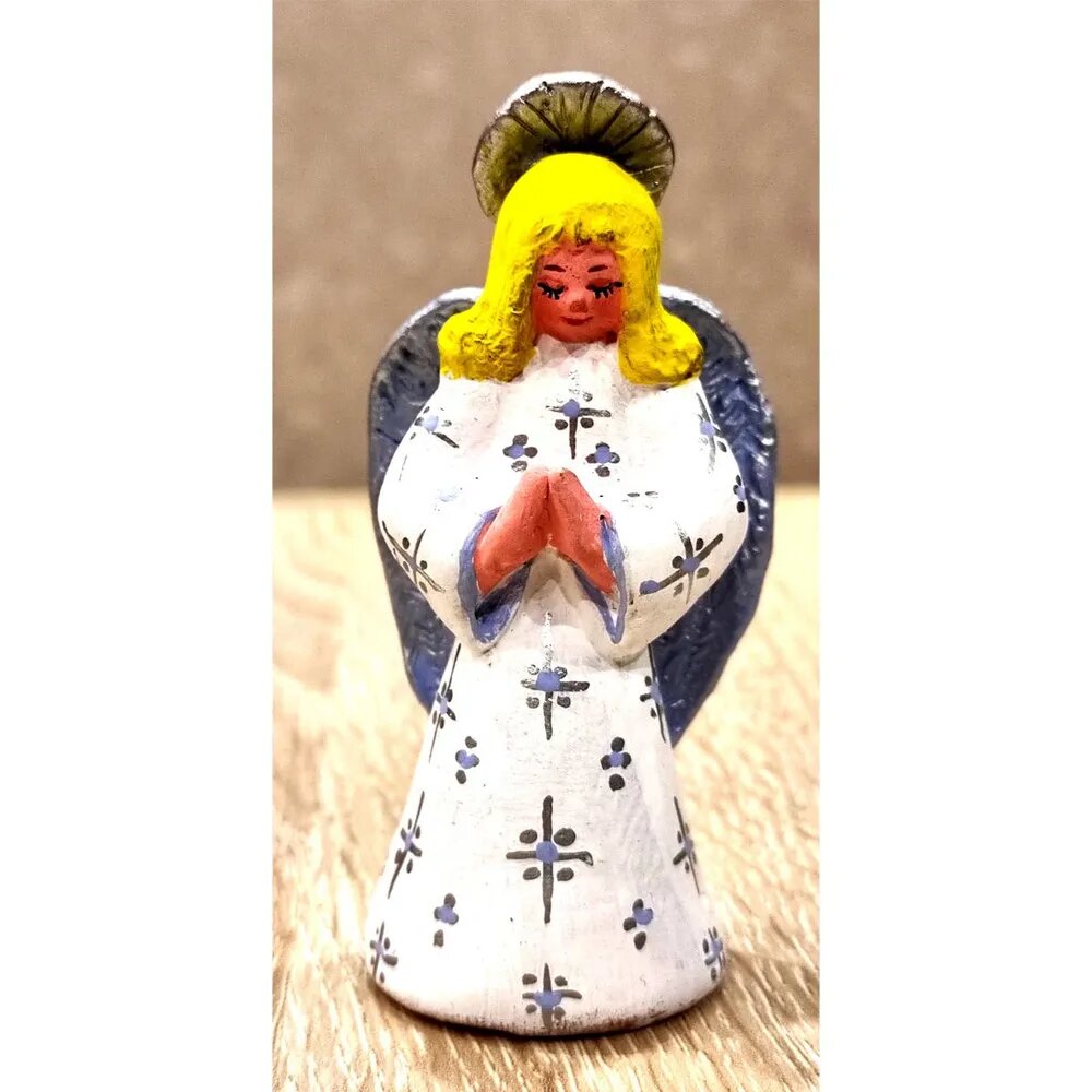 Фигурка "Ангел с нимбом" Растяпинской Забавы, керамика, ручная работа