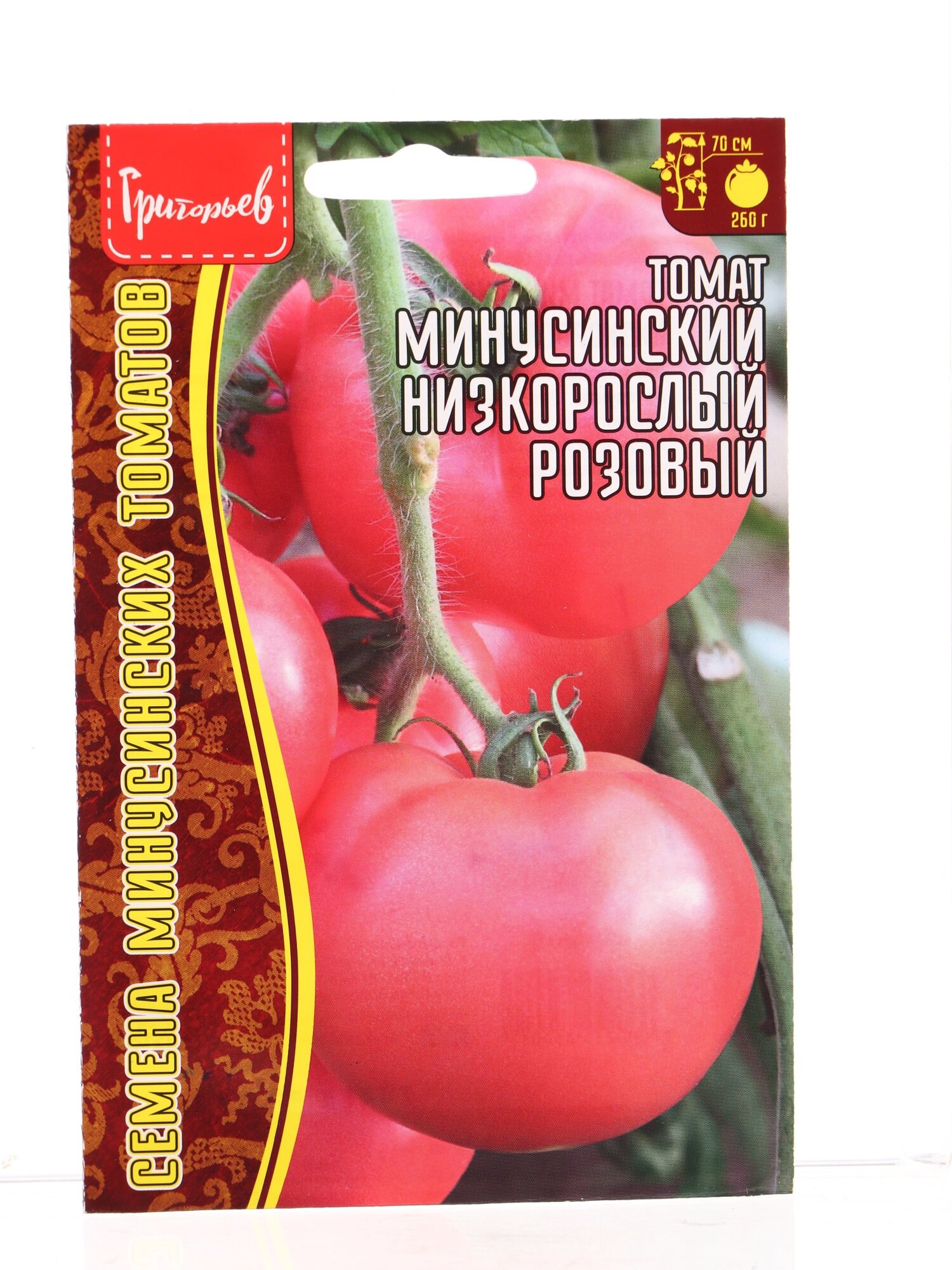 Семена Томат Минусинский Низкорослый Розовый 10шт. 12.29 г. 10967489