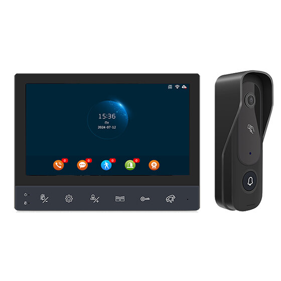 Комплект видеодомофона с wi-fi ATIX AT-I-K741F/TWСR Black