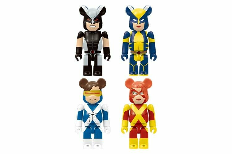 Коллекционная фигурка BE@RBRICK X Marvel X-Men Happy Lottery Wolverine & X-23 Wolverine X-Force 2-pack, multicolor