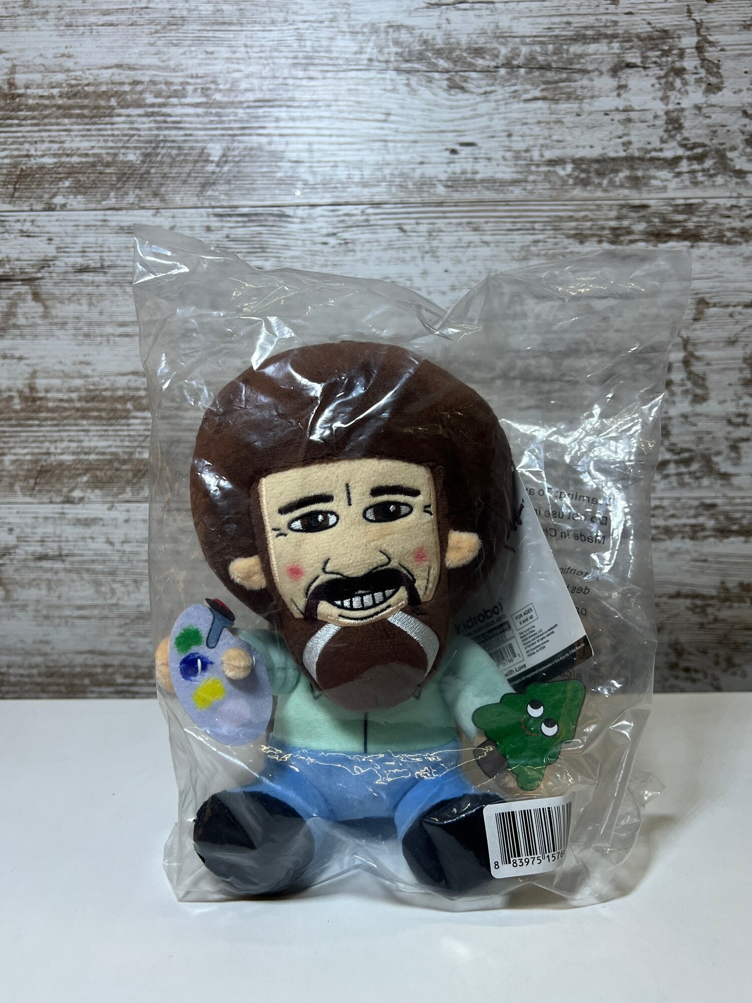 Фигурка плюшка Bob Ross, Роберт Болдуин (“Робби”) Росс, 21 см от Kidrobot