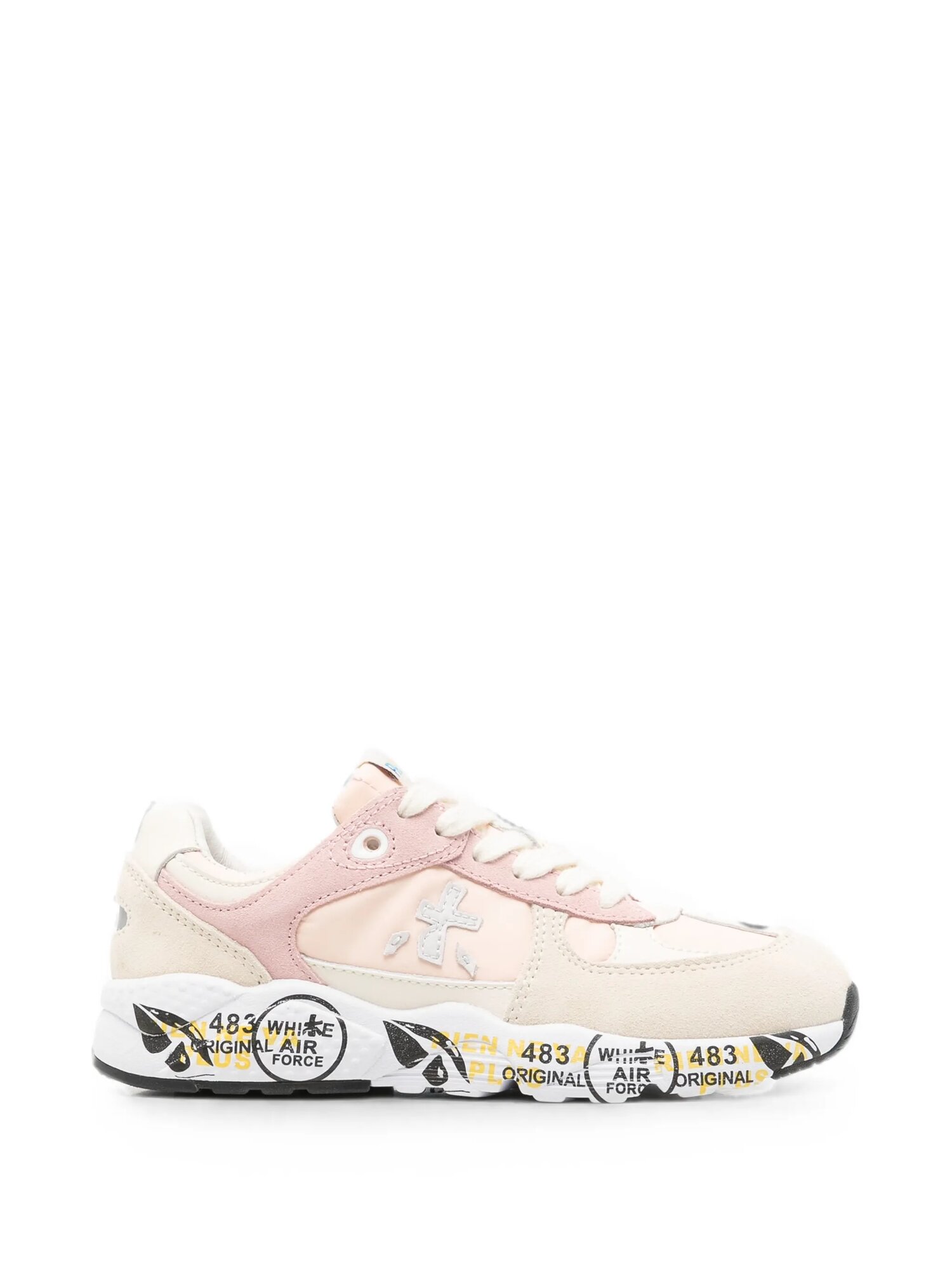 Кроссовки Panelled logo-patch sneakers