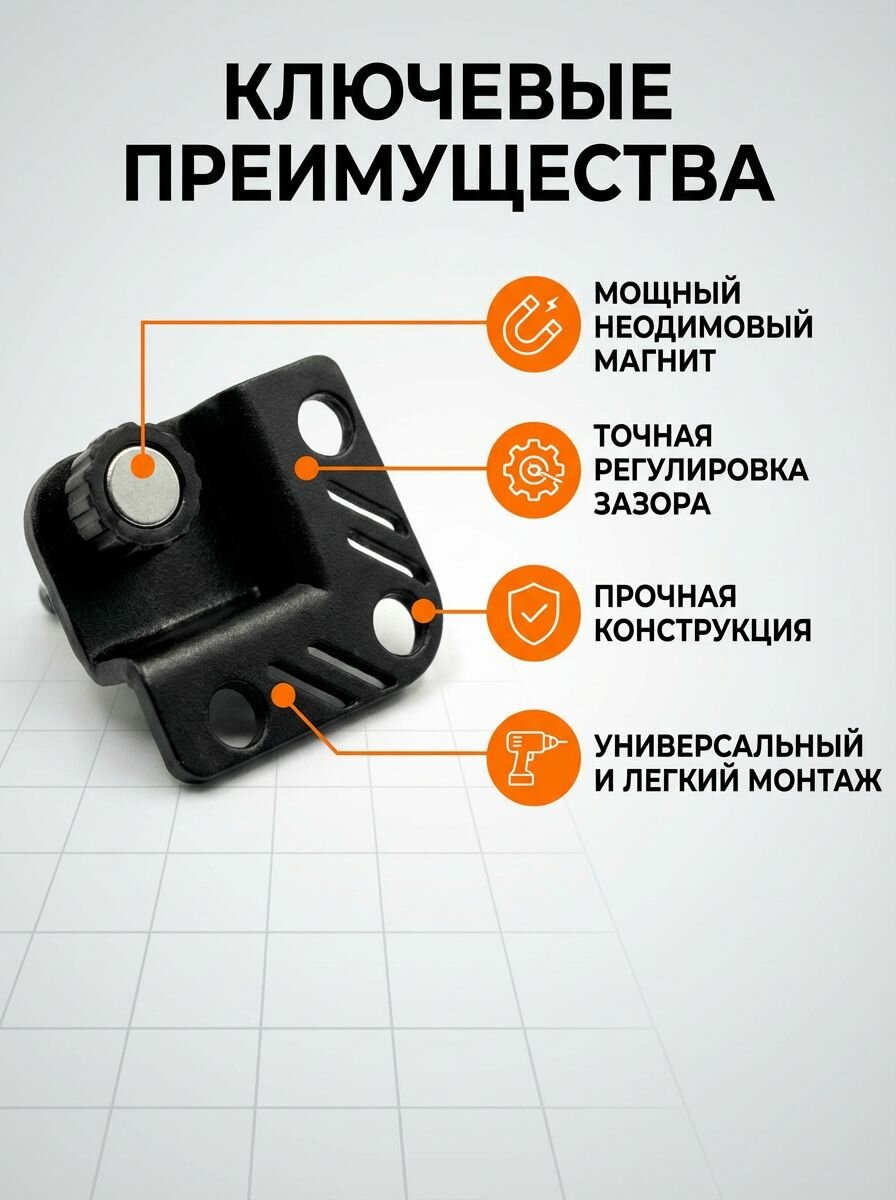 Угловое магнитное крепление для люков