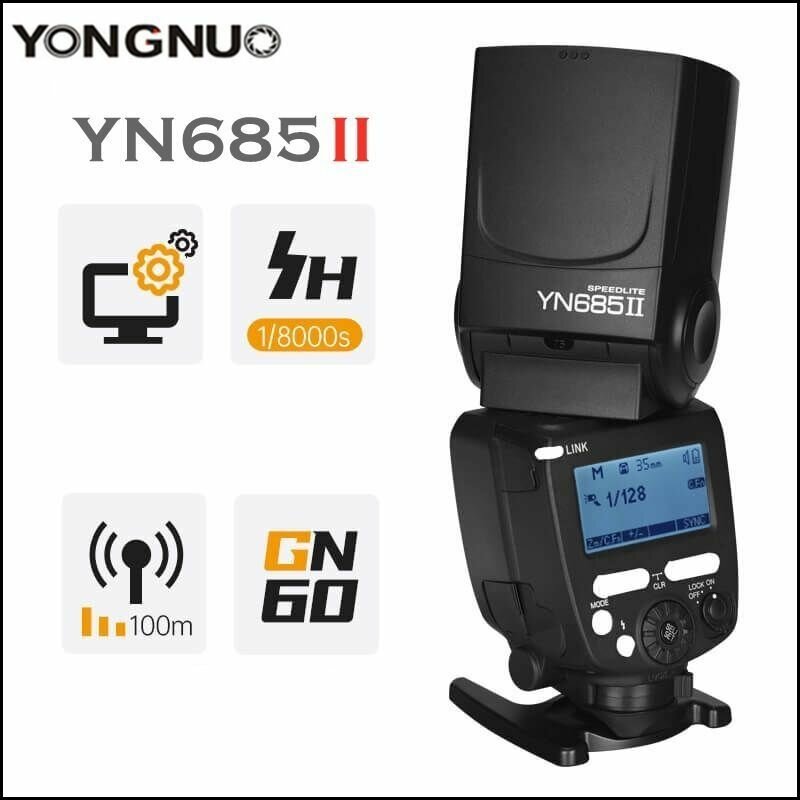 Беспроводная мастервспышка YONGNUO YN685II с ETTL и 2,4G, эксклюзивный бестселлер для Canon 5D3 6D2 800D 77D 7D2 T4i T3i 1300D 70D, поддержи