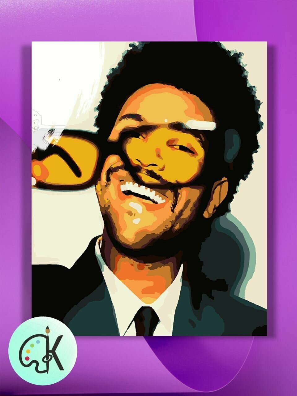 Картина по номерам на холсте The Weeknd, 30 х 40 см
