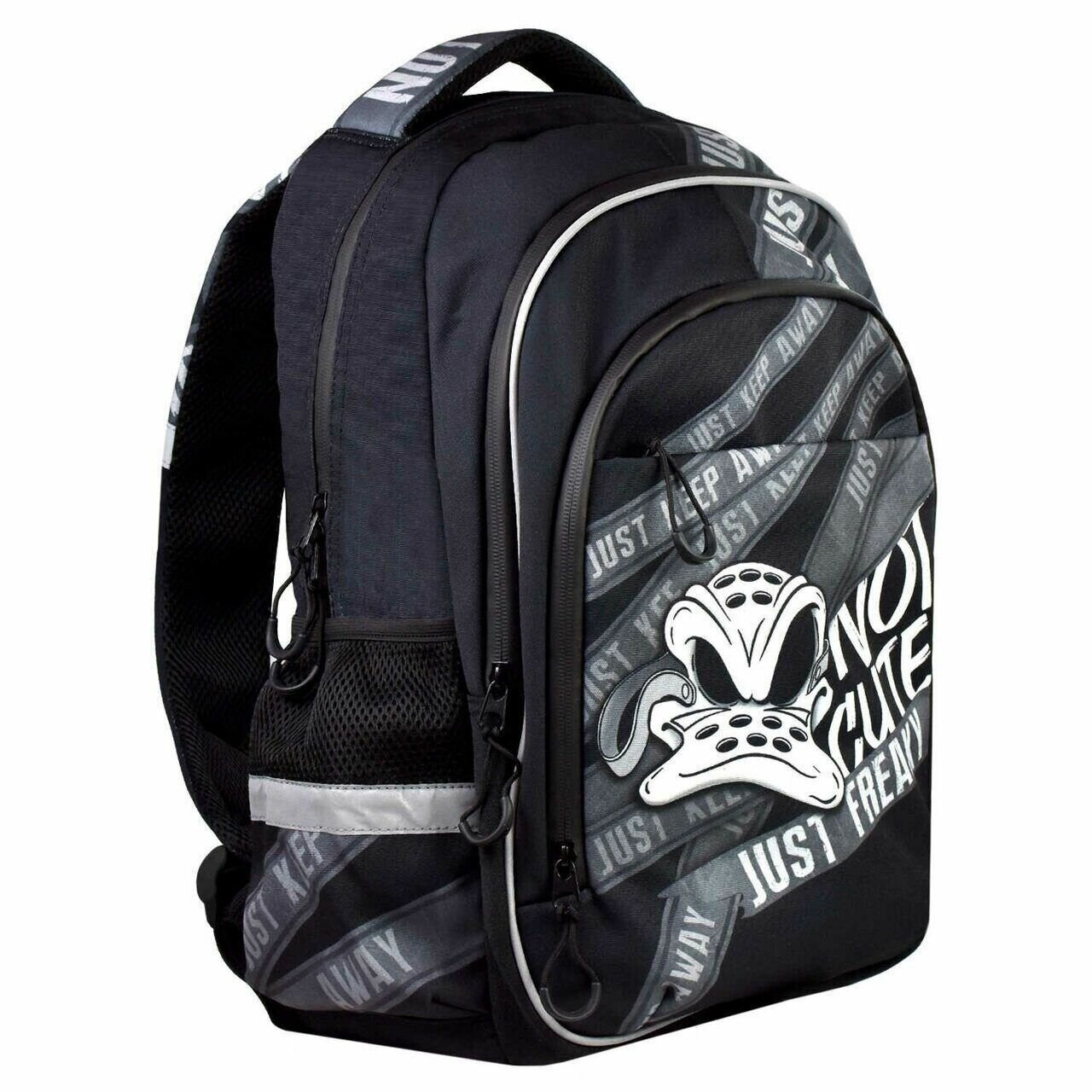 Рюкзак с уплотнённой спинкой 1 отделение, 5 карманов, 310х440х160мм "Crazy duck" светоотражающие элементы