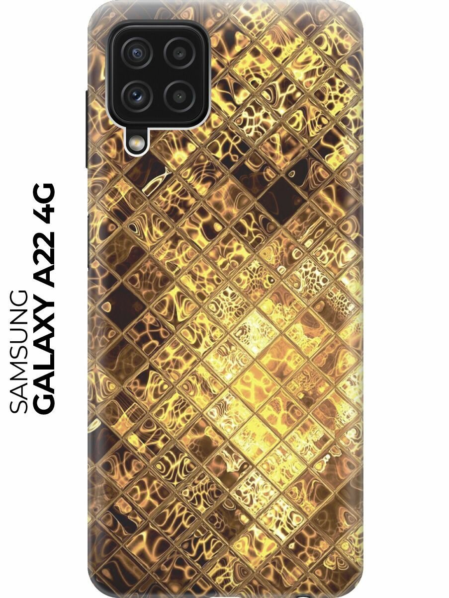 Силиконовый чехол Янтарные соты на Samsung Galaxy A22 / M32 / M22 / Самсунг А22 / М32 / М22