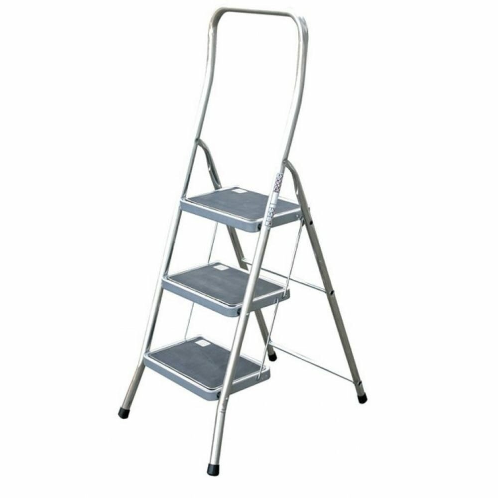 Стремянка Krause MONTO TOPPY XL из прочного алюминия, односторонняя с широкими ступенями для безопасной работы на высоте