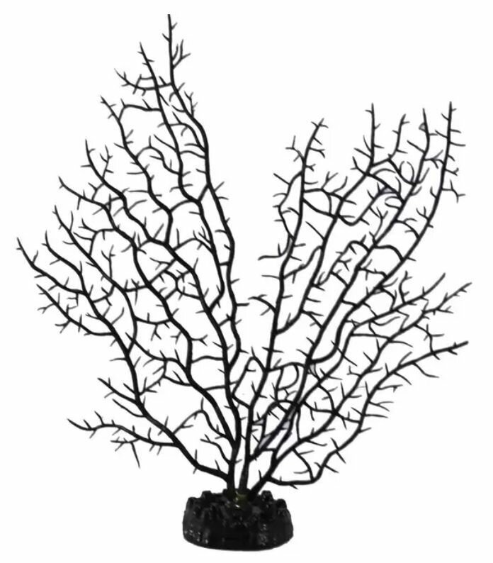 Fauna International Декорация для аквариума Коралл, черный, 20 см