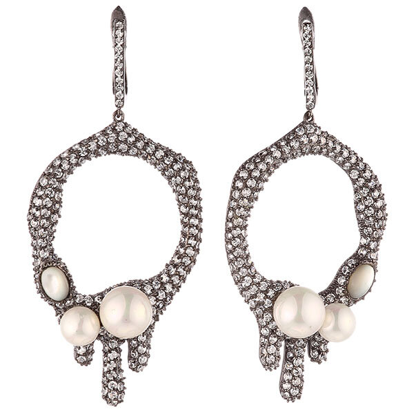 Серьги ELEMENT47, серебро, 925 проба, фианит