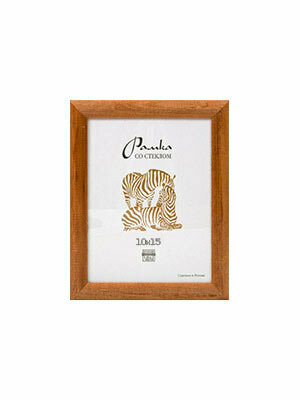 Рамка Зебра РЗ-25 10х15 см деревянная со стеклом бежевого цвета №1 - идеальная для фото