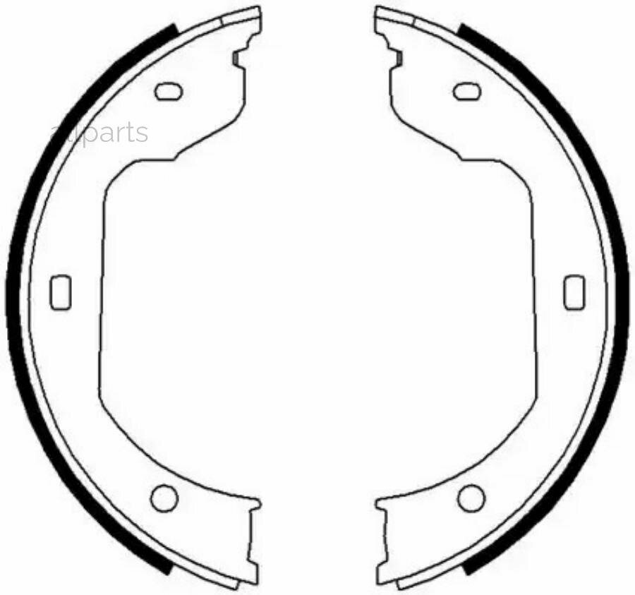 FERODO FSB668 Колодки руч. торм. BMW 3,5,7 E46,39,60,61,65,66, X3, X5 ( 185x30 )