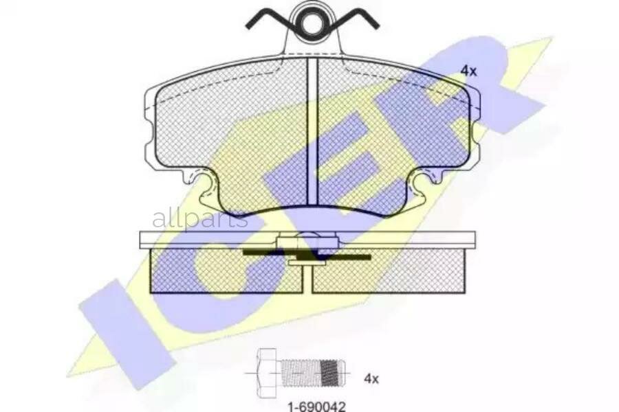 ICER 180993-204 Тормозные колодки