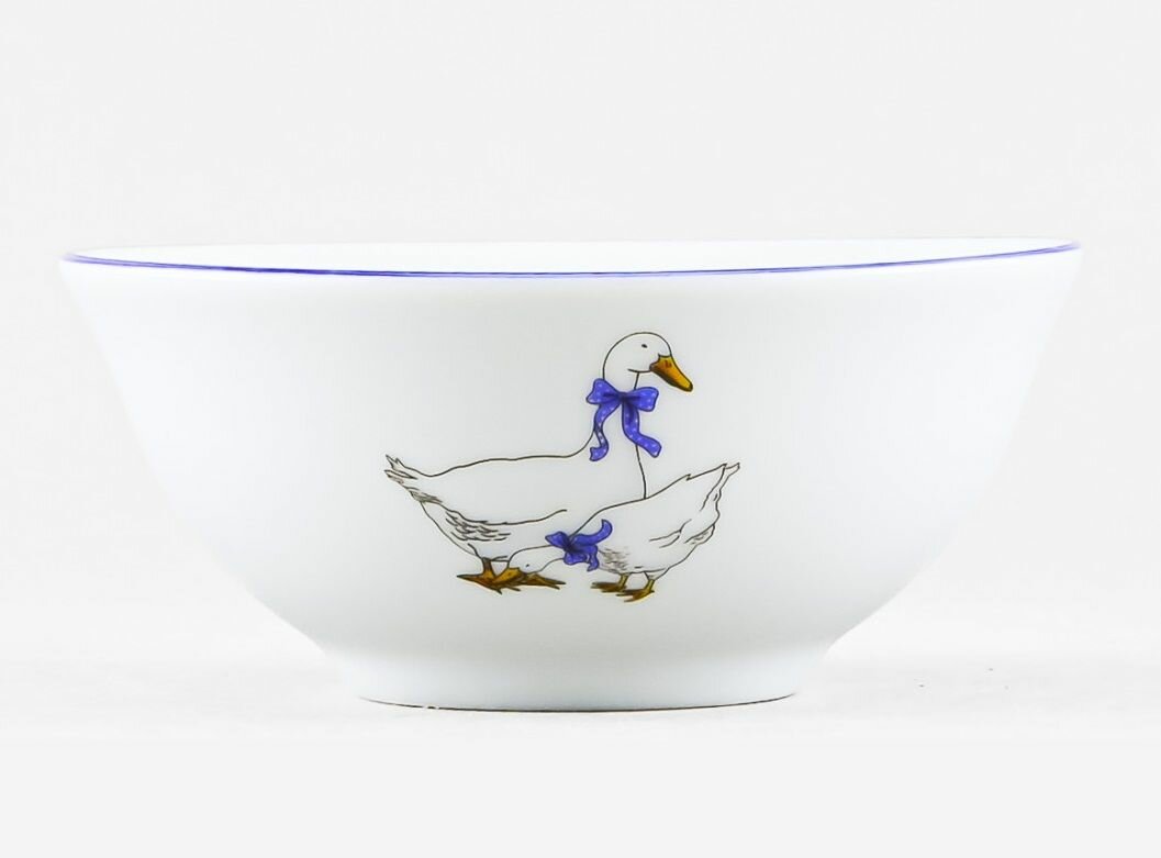 Набор фарфоровых пиал 4шт. 250 мл, "Гуси" Восточная, Добрушский фарфоровый завод