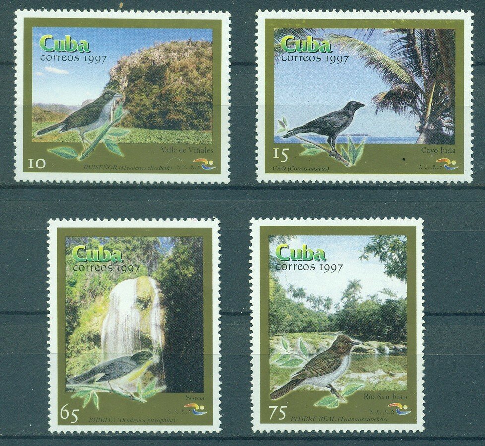 Почтовые марки Куба 1997г. "Туризм" Птицы, Водопады, Туризм MNH