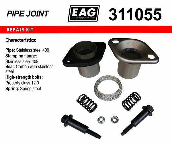 Демпферное соединение нерж. D55 в сборе EAG 311055