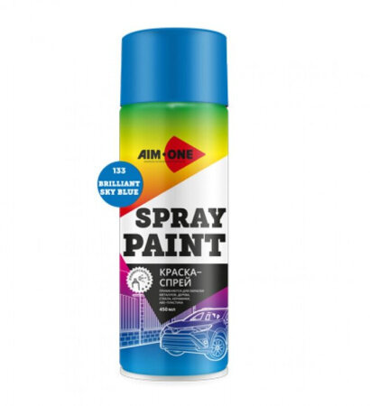 Aim-One Краска-спрей бриллиантово-голубая, 450мл