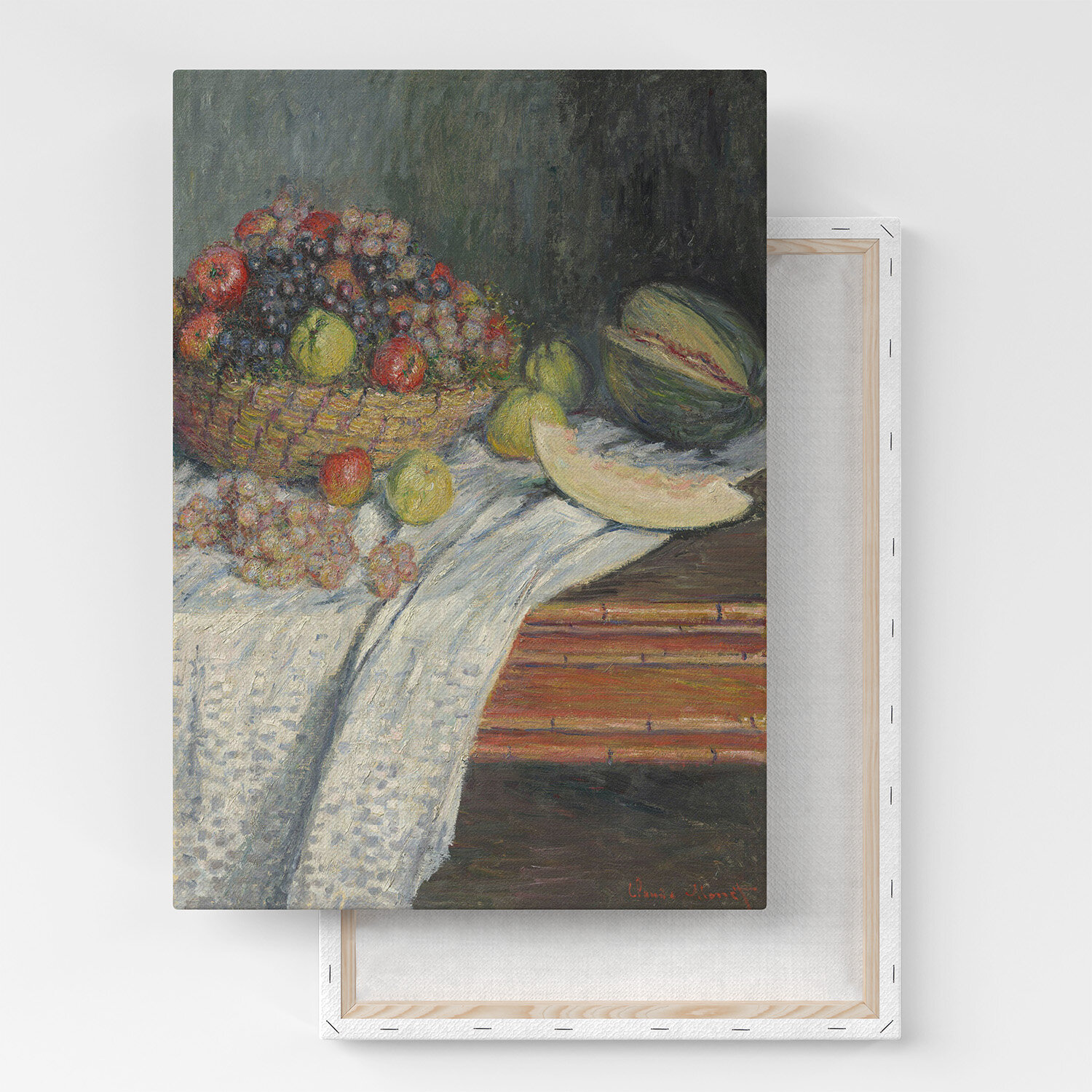 Картина на холсте, репродукция / Клод Моне - Натюрморт с медовой дыней / Размер 30 x 40 см