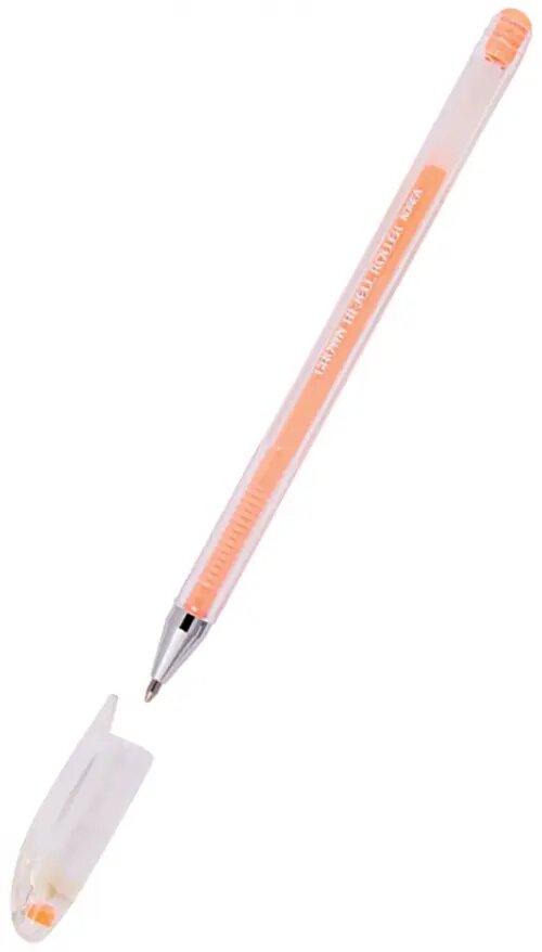 Ручка гелевая 5 штук CROWN "Hi-Jell Pastel", оранжевая пастель, узел 0,8мм, линия 0,5мм