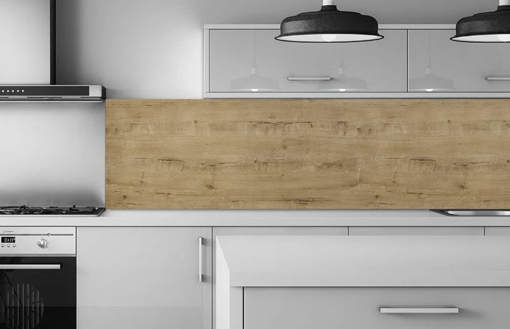 Кухонный фартук на стену "Скиф" 900x600 мм. Цвет - Золотистый дуб