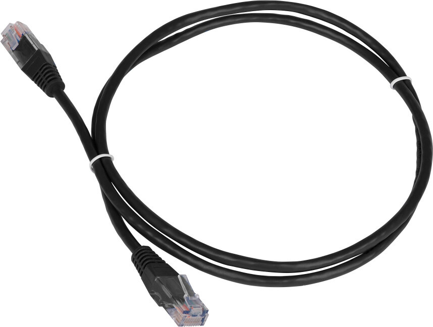 Патч-корд Lanmaster TWT-45-45-0.3-BK UTP RJ-45 вил.-вилка RJ-45 кат.5E 0.3м черный ПВХ (уп:1шт)