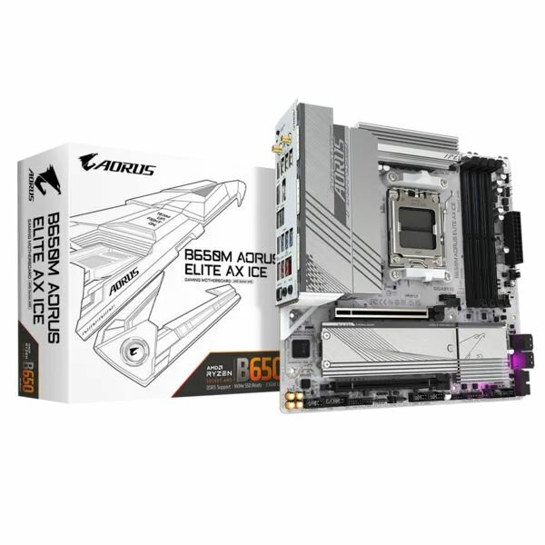 Материнская плата GIGABYTE B650M AORUS ELITE AX ICE