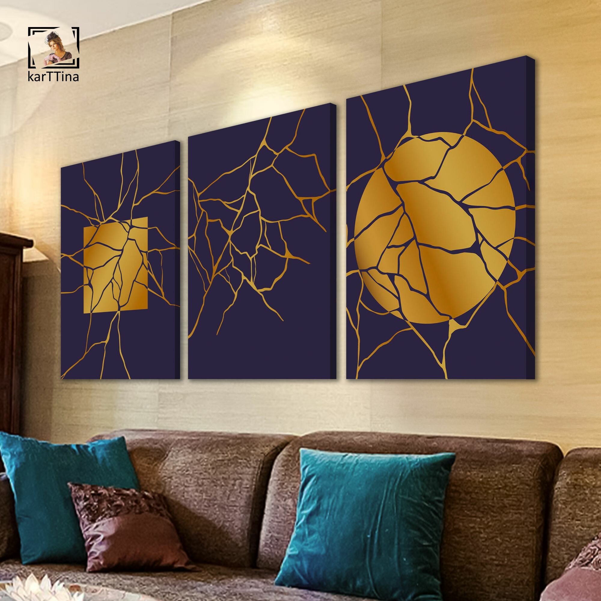 Картина на стену, интерьерная "Осколки жизни", 150 см х 70 см