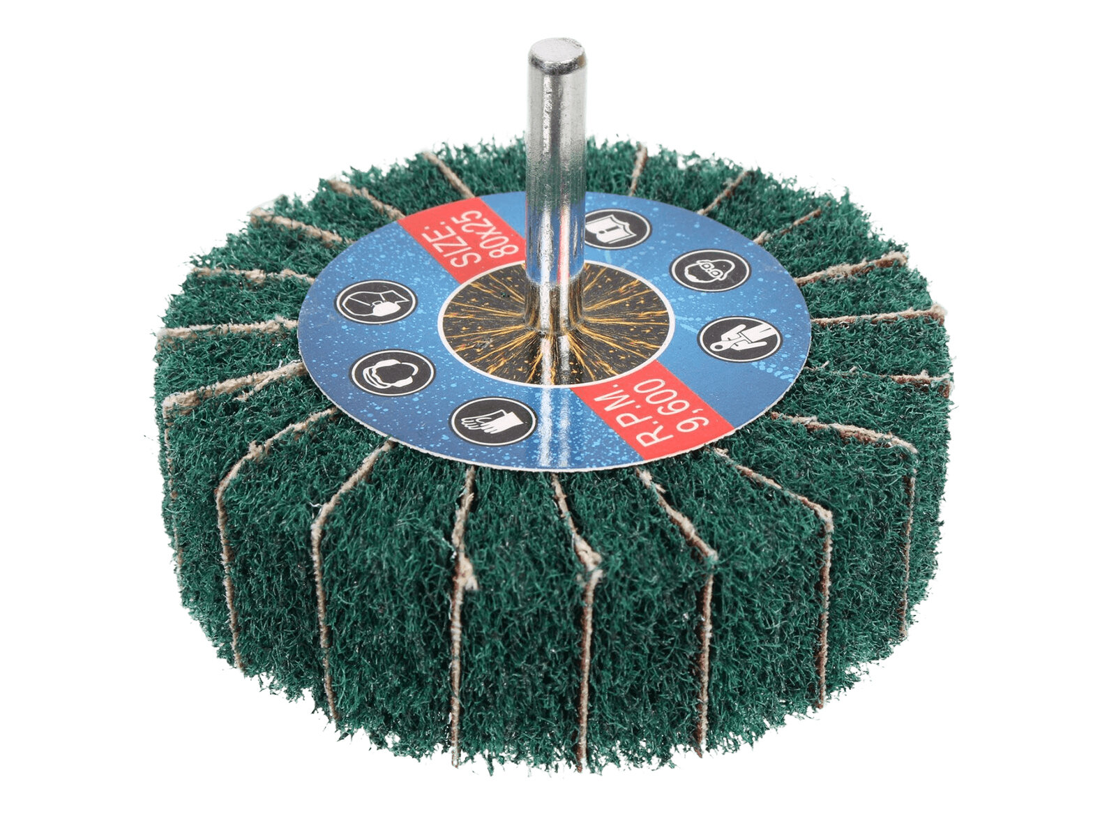 Насадка для дрели зачистная скотч-брайт зеленый P240 P80 80мм