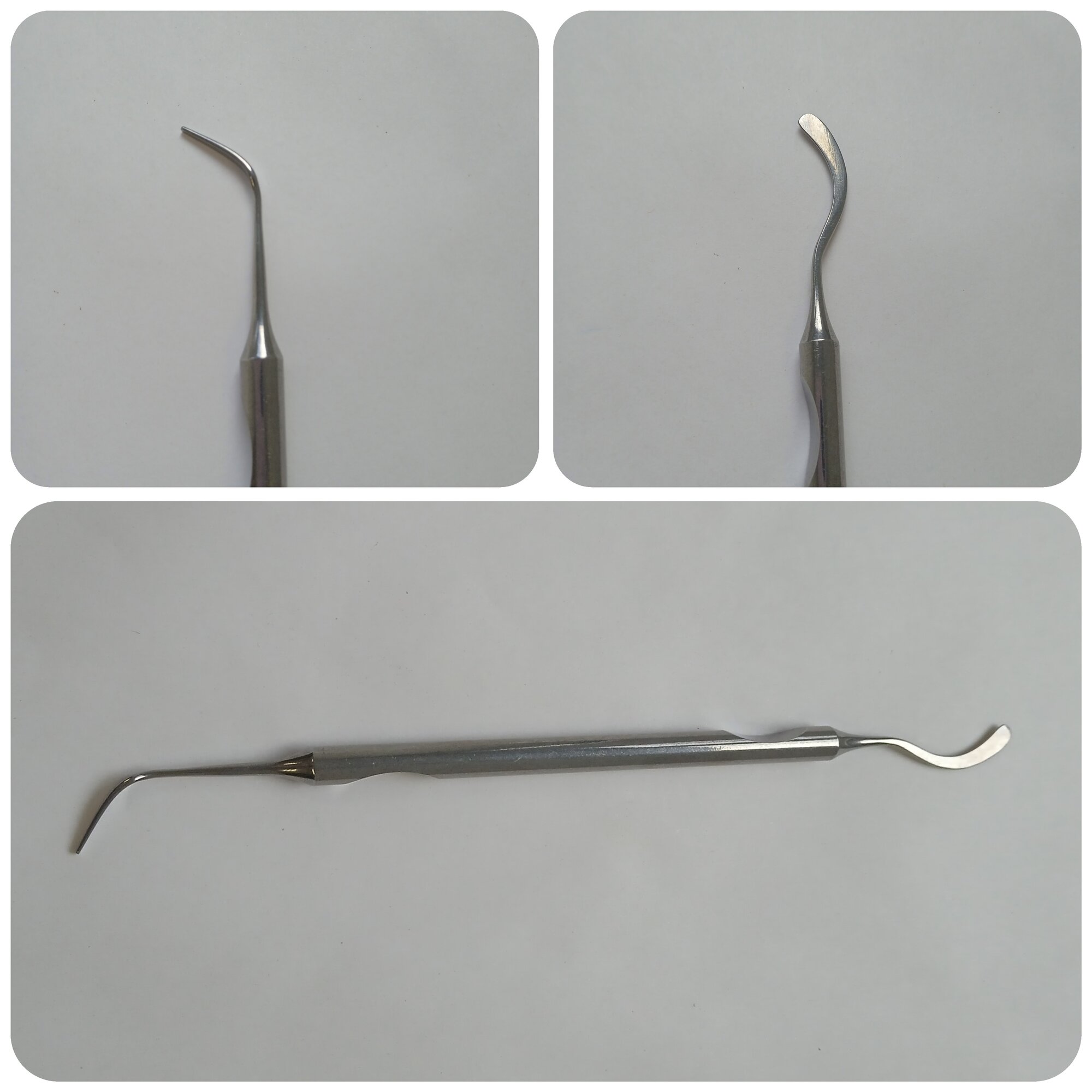 Дента-М Гладилка серповидная двусторонняя стоматологическая длина 16см нержавеющая сталь, 1штука