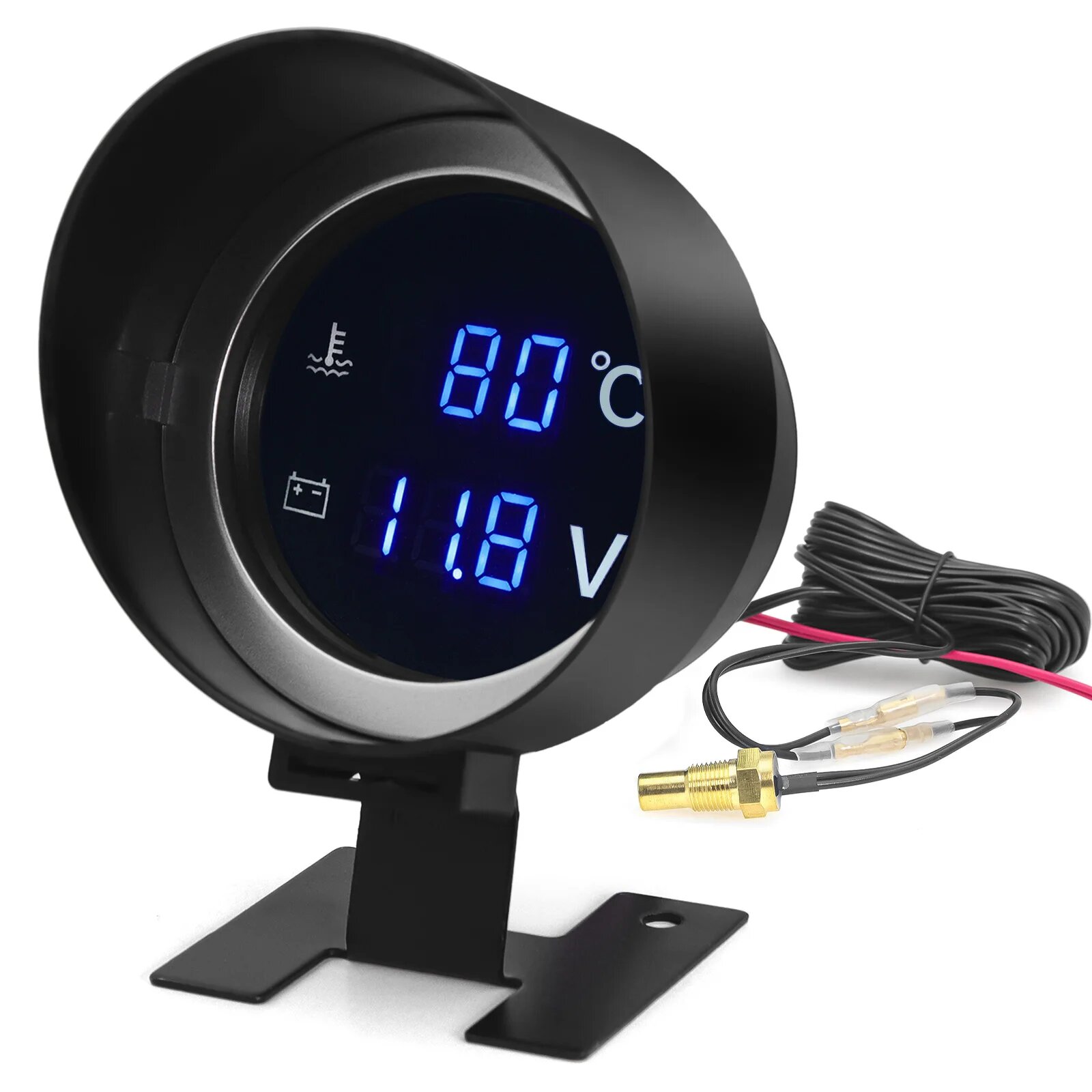 Датчик температуры воды и вольтметр 80°C 11.8V Only gauge