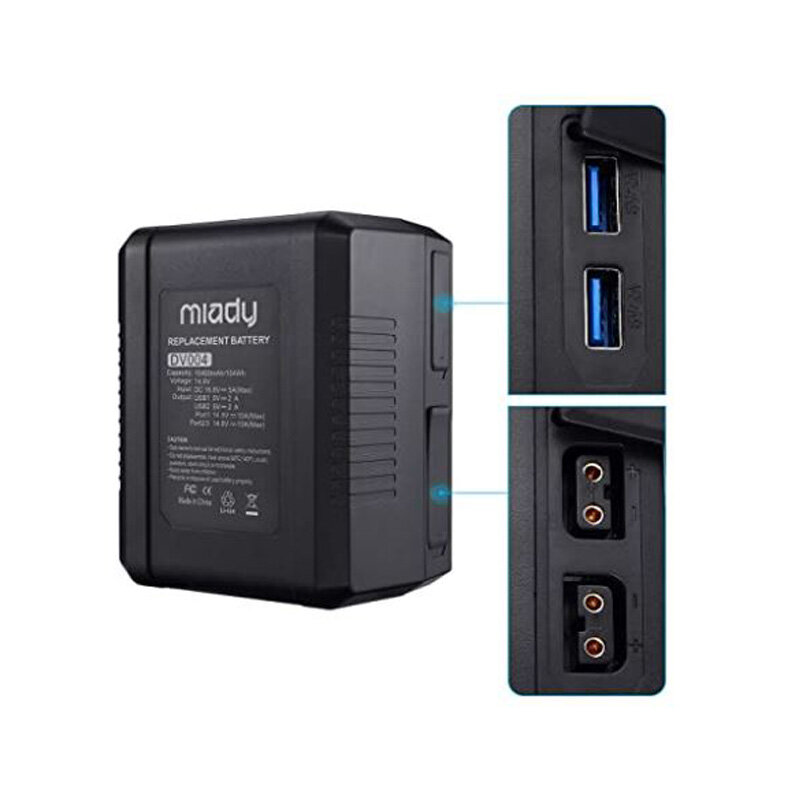 Аккумулятор Neewer DV004 V-mount 14.8V 10400mAh (2x USB3.0, 2x D-TAP)